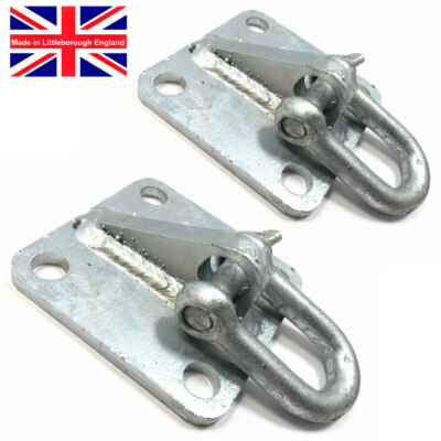 2 GALVANISED Universal Off Road 4 x 4 D Shackle Mounting Plates Made in ...
