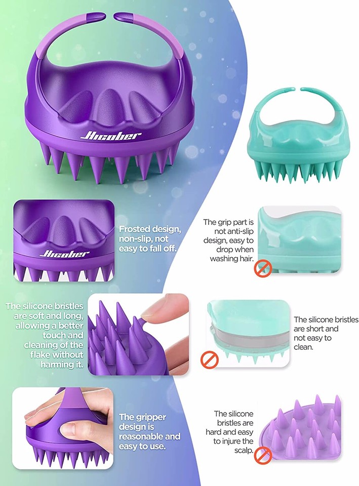 Brand New -- Hicober Scalp Massager Scrubber Shampoo Brush Head ...