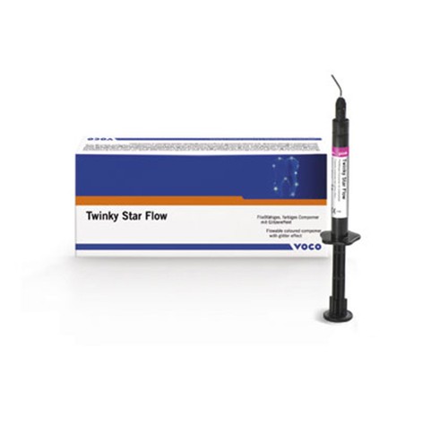 TWINKY STAR FLOW VOCO PINK SYRINGE 2gr. DENTAL LIGHT CURING COMPOMER ...