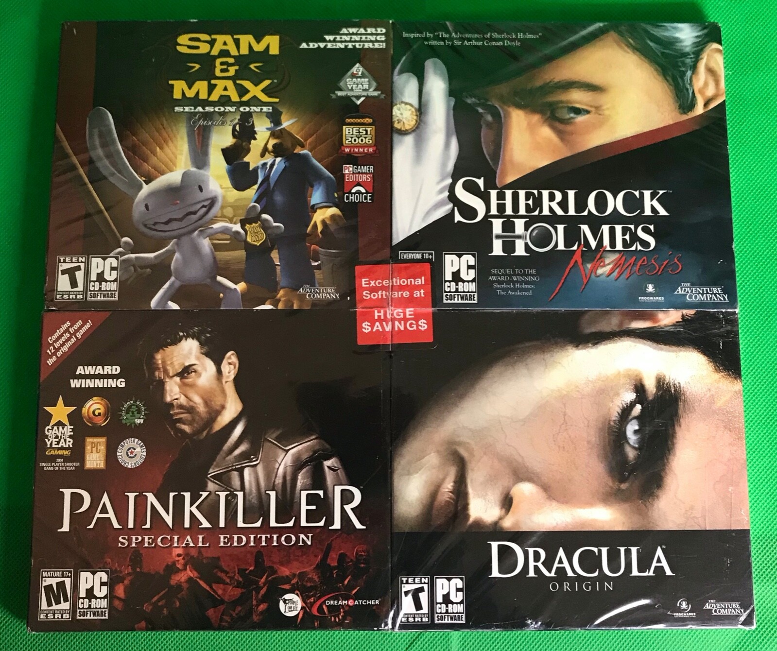 4 PC CD-ROM Painkiller SPECIAL EDITION/SAM & MAX Season 1/Dracula Origin/Sherloc | eBay