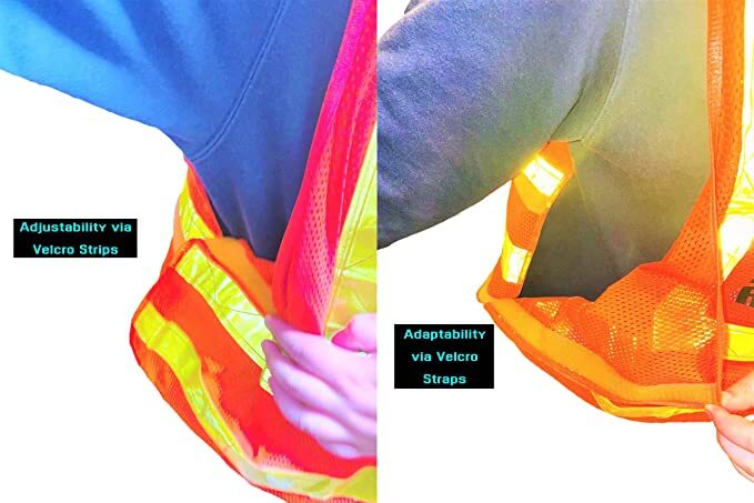 NYCTA Style Contractor High Visibility Reflective Safety Vest with Zips ...