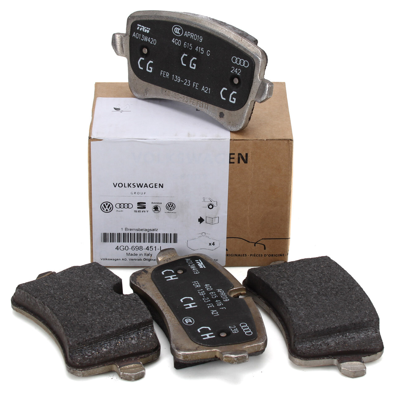 ORIGINAL Audi Bremsbeläge A6 (C7) A7 (4G) RS4 B8 RS5 8T PR-2EA hinten ...