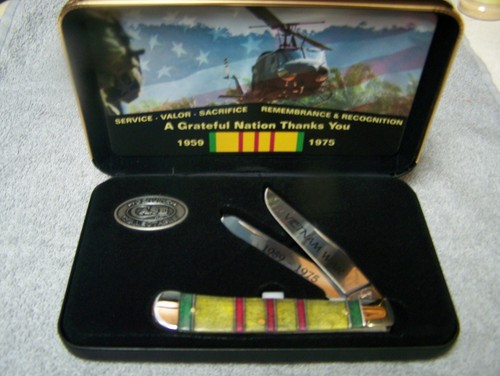 CASE XX KNIVES 2018 VIETNAM RIBBON TRAPPER WAR GIFT SET 22040 NIB with ...