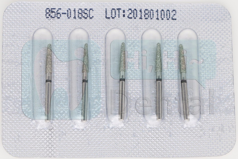 Dental Diamond Burs FG Round End Taper 856/018SC Super Coarse High 10 ...