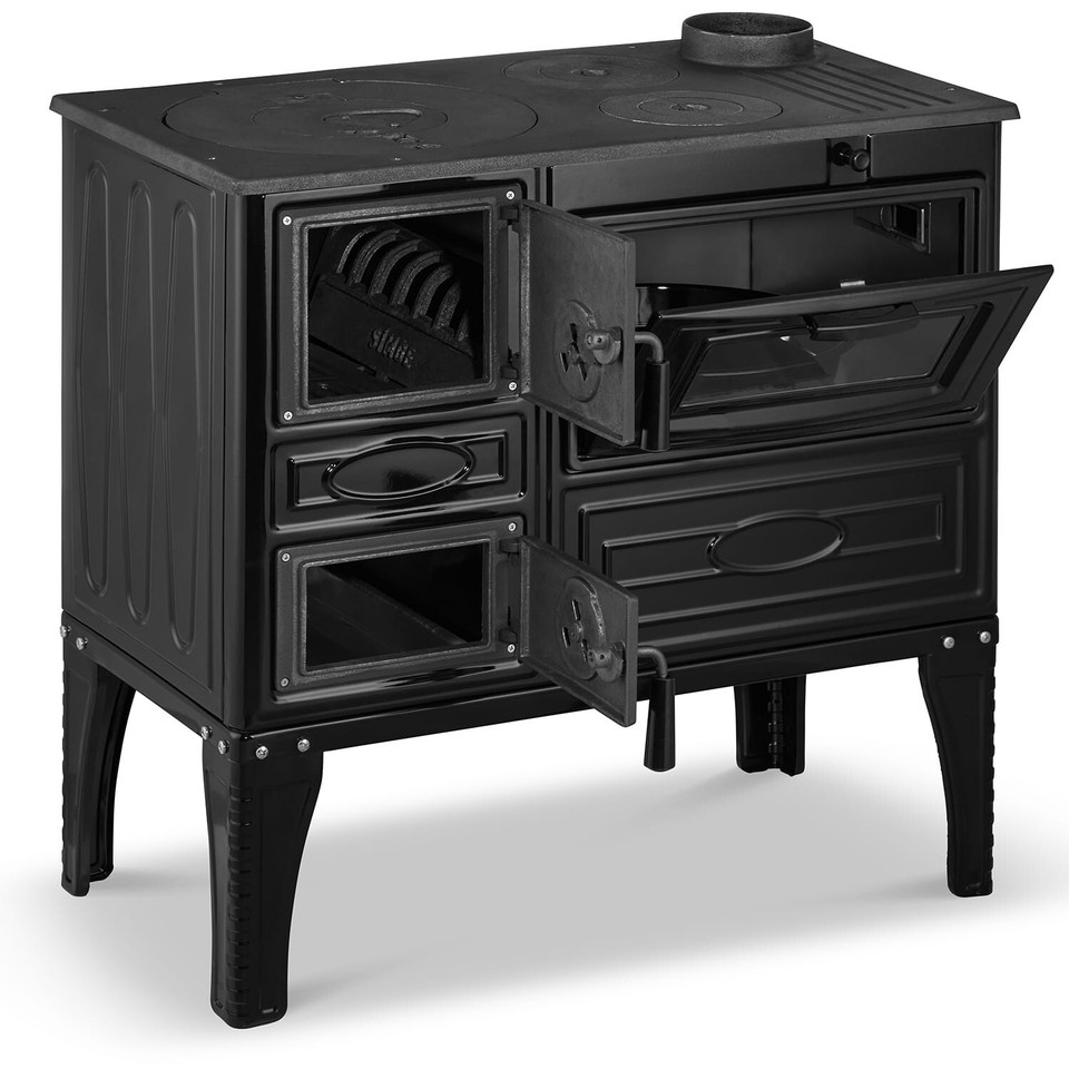 coal wood log burner kitchen oven stove cooker free standing Fireplace ...