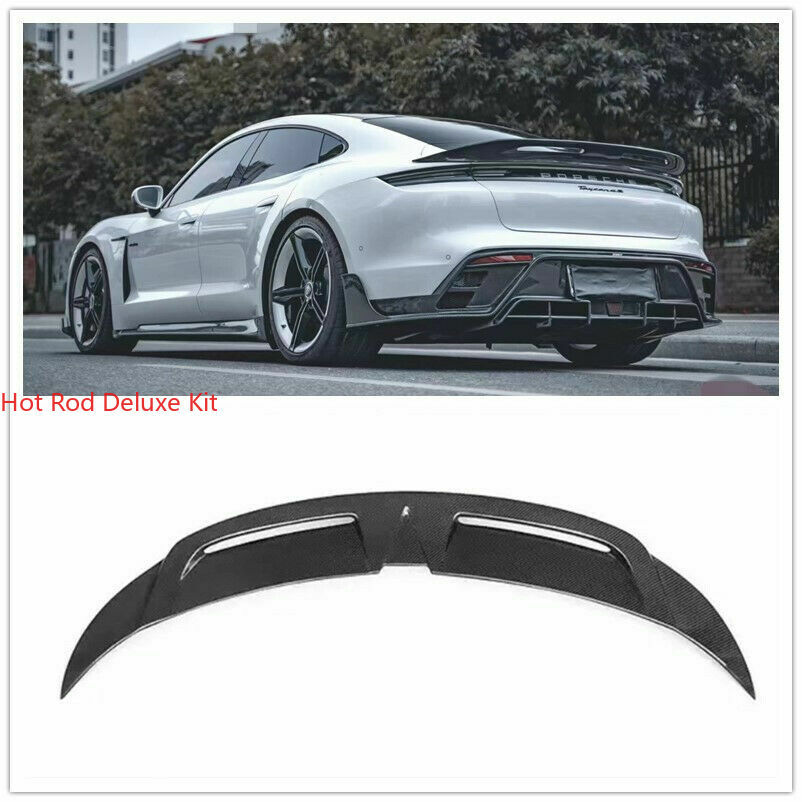 Real Carbon Fiber Rear Trunk Spoiler Wing For Porsche Taycan 4-Door ...