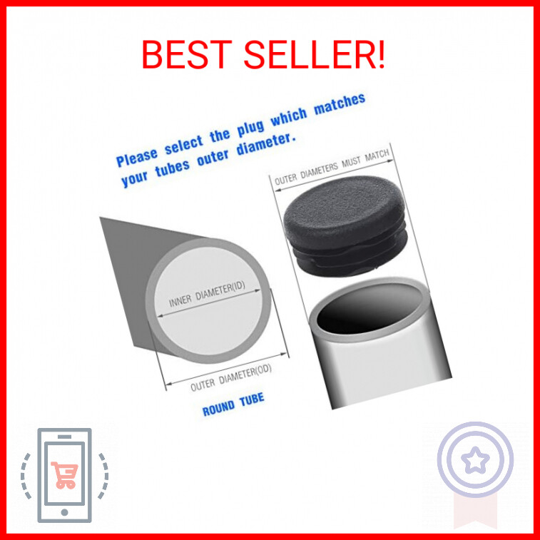 12Pcs 3/4" Inch Round Plastic Plug, End Caps for Tubing Pipe with OD ...