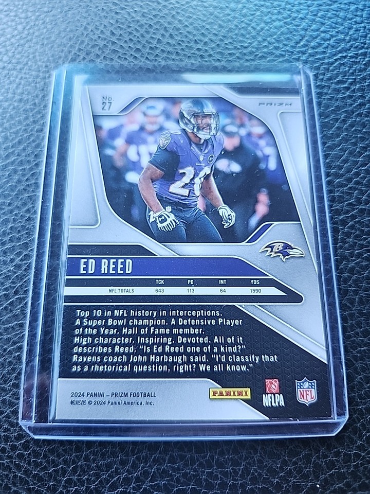 2024 Panini Prizm #27 Ed Reed Orange Disco Prizm Non Auto Ravens HOF | eBay