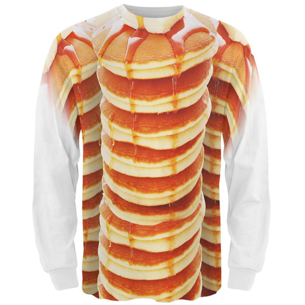 Halloween Pancakes and Syrup Breakfast Costume All Over Mens Long ...