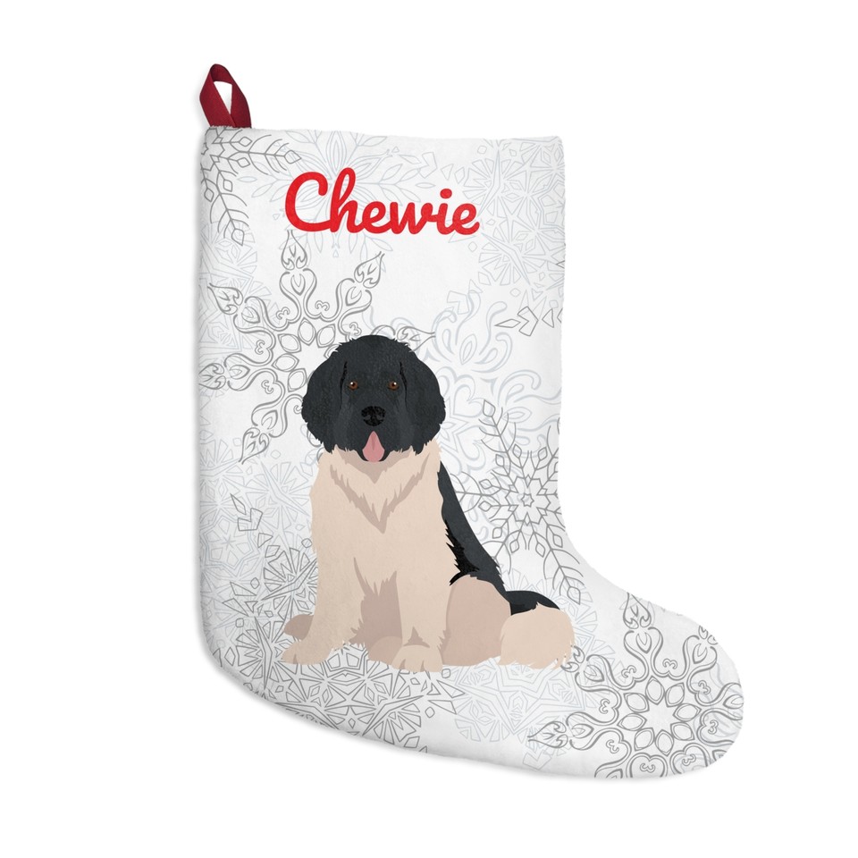 Newfoundland Dog Stocking Gifts Black White Newfie Mom Dad Christmas ...