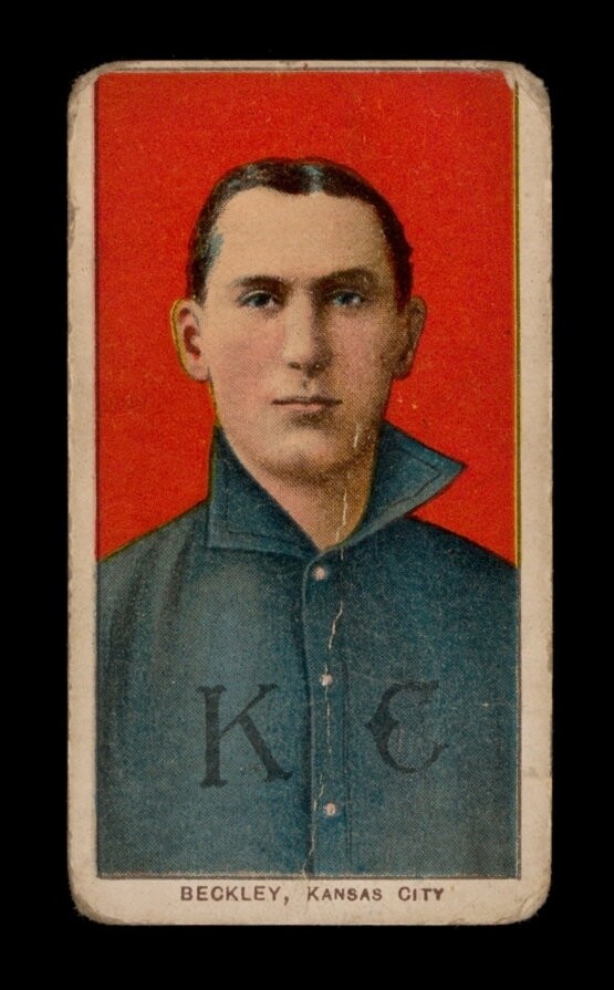 1909-11 T206 Set-Break Jake Beckley Piedmont LOW GRADE (crease ...
