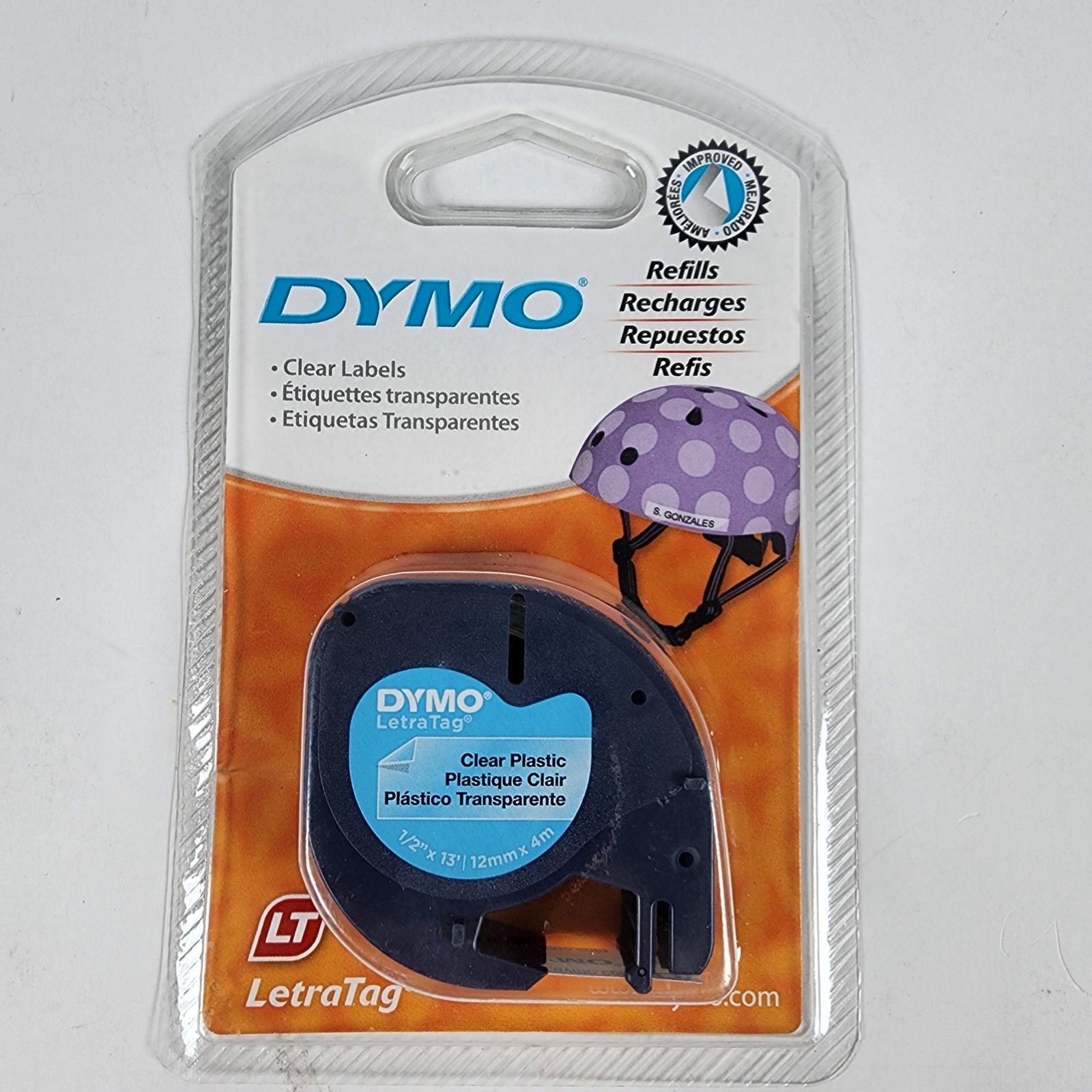 Dymo Refill Clear Plastic Letra Tag 1/2' X 13", New Sealed | eBay
