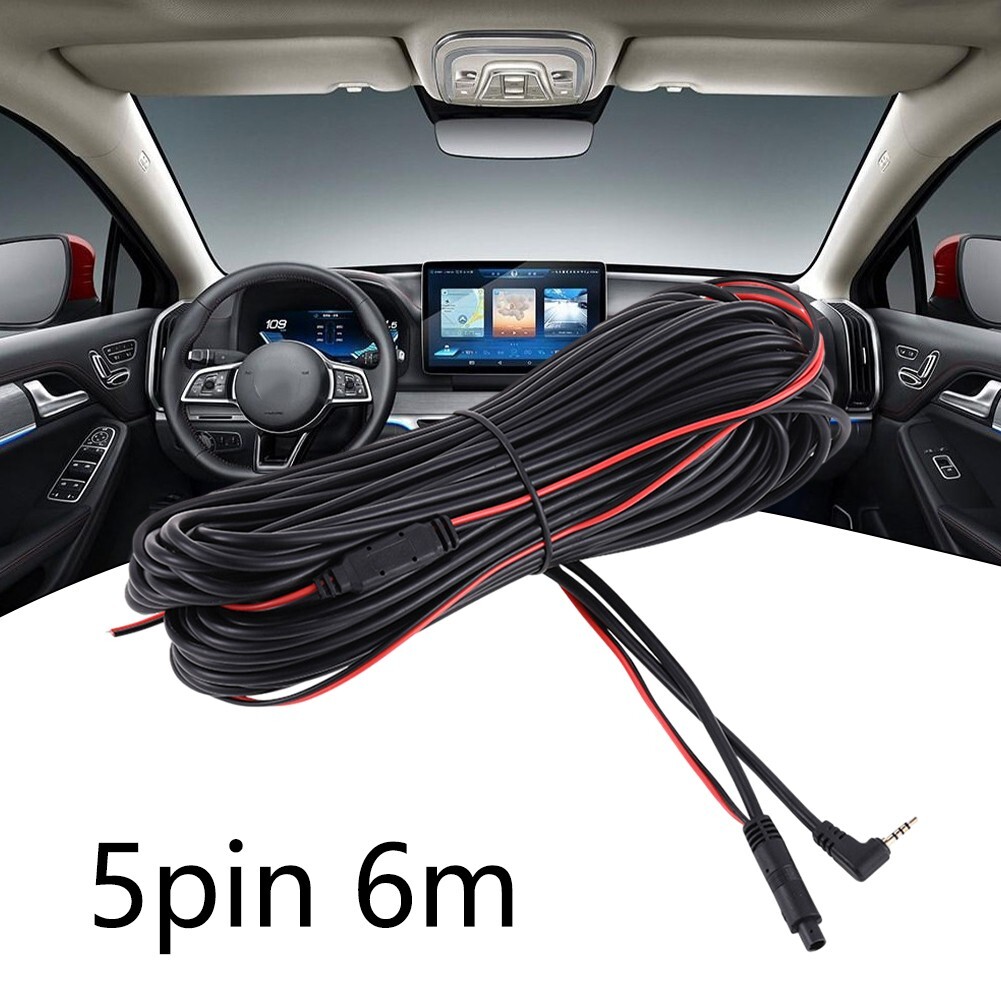 Flexible 6M Car DVR Dash Cam Rear View Camera 5 Pin Cord Wire for ...