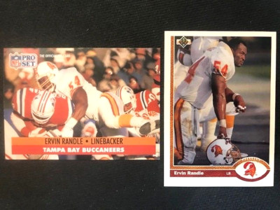 NFL - Ervin Randle 1991 Pro Set & 1991 Upper Deck Football - Buccaneers ...