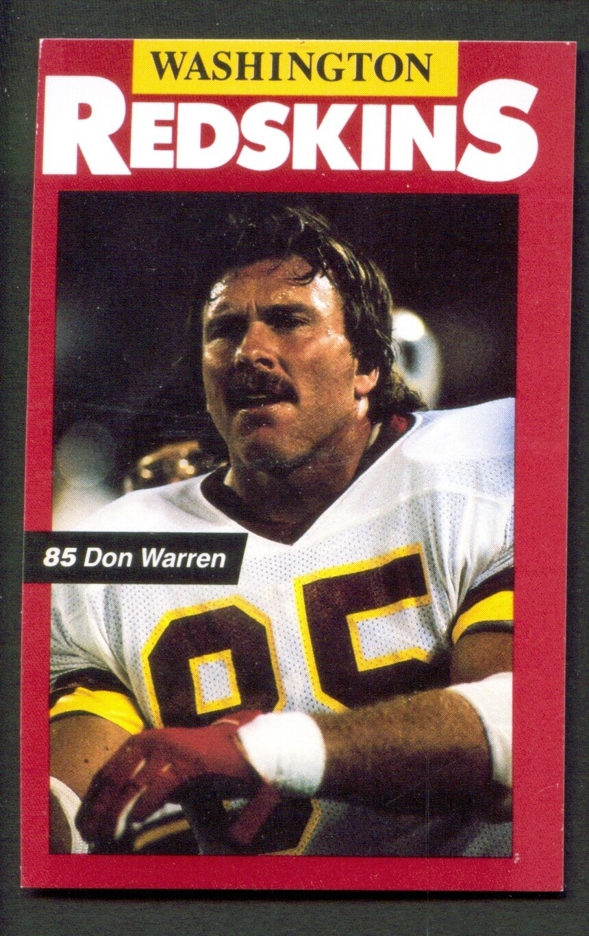 1989 Washington REDSKINS Police #85 DON WARREN San Diego State AZTECS ...
