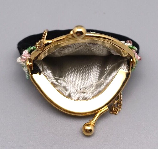 Mini Tapestry Kiss Lock Closure Metal Frame Chain Handle Hand Sewn | eBay