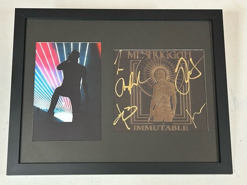 MESHUGGAH AUTOGRAPHED SIGNED FRAMED IMMUTABLE CD COVER WITH JSA COA ...