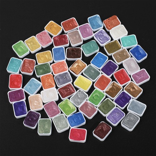 Metallic Watercolor Paint Set 60 Colors, Art Supplies Watercolors Paint ...