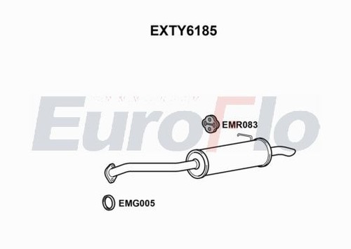 Exhaust Back / Rear Box fits TOYOTA AURIS ZRE151 1.6 07 to 12 1ZR-FE ...