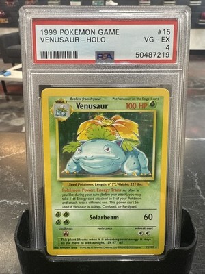 Pokémon TCG Venusaur Base Set Holo Unlimited Rare Card 15/102 PSA 4 | eBay