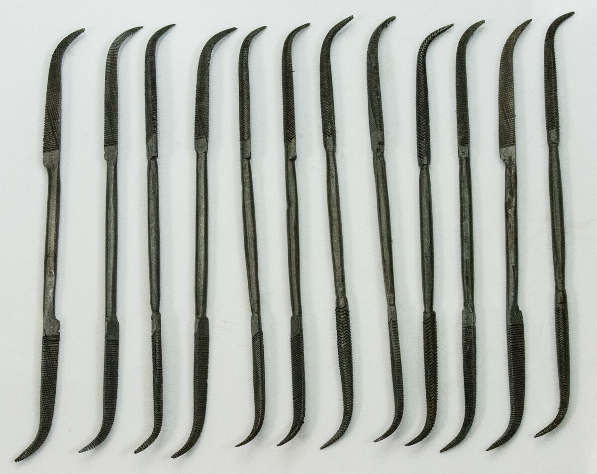 12x Riffler curved rasp files double end tool filing jewellery ...