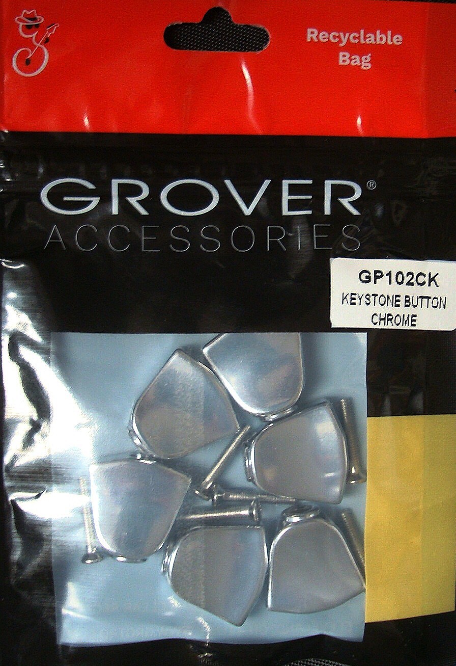 GP102CK Genuine Grover Replacement Keystone Buttons, Chrome