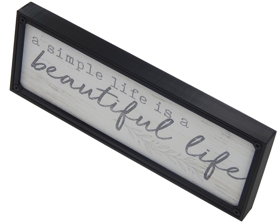 Simple Life is Beautiful Farmhouse Sign Shelf Sitter Rustic Wall Art ...