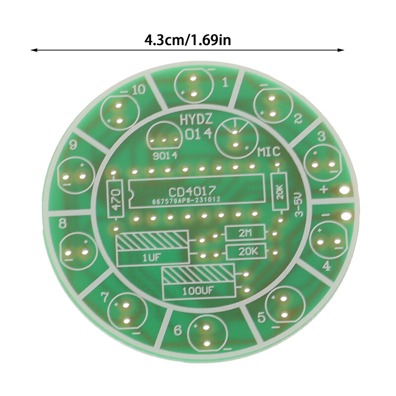 CD4017 Colorful Voice Control Rotating LED Light Kit Electronic ...