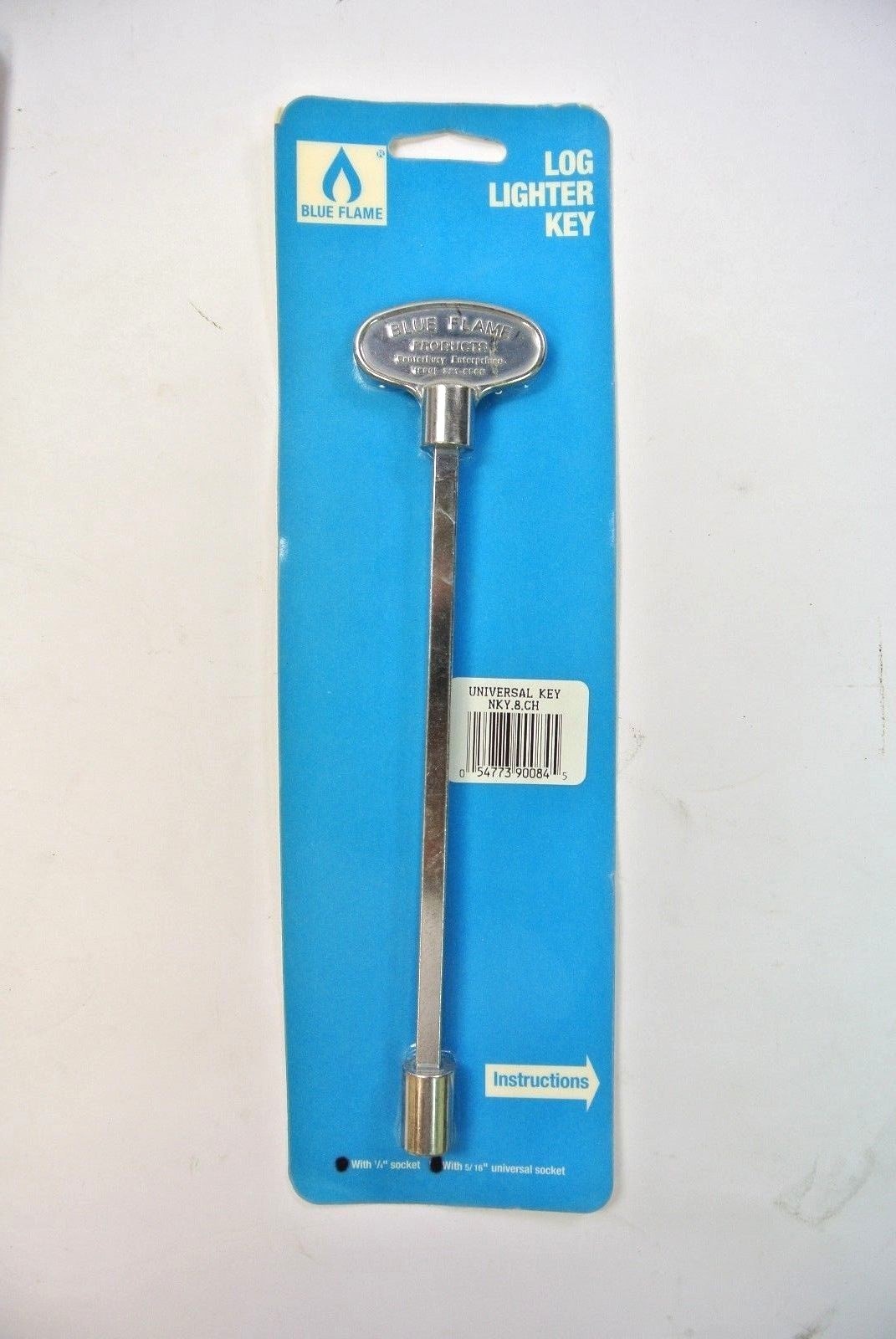 Blue Flame Log Lighter Key Universal NKY.8.CH 8" Length, 1/4" / 5/16 ...