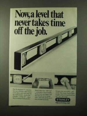 1971 Stanley Workmaster Level Ad - Never Takes Time Off | eBay