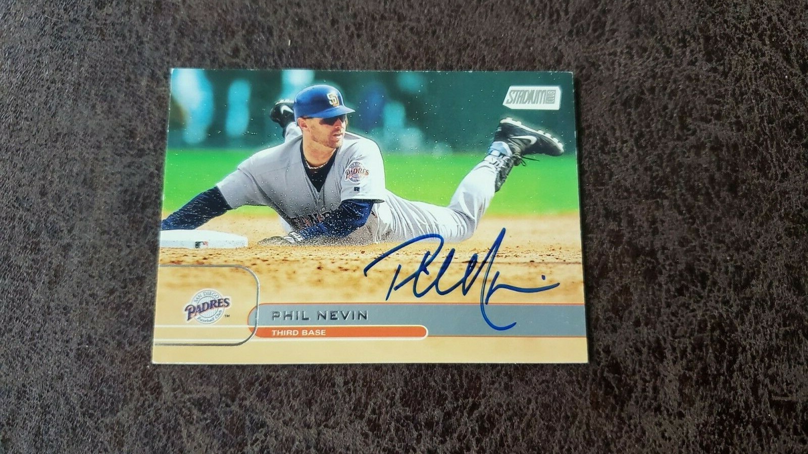 2001 Topps Stadium Club Phil Nevin #73 - San Diego Padres - Autographed ...