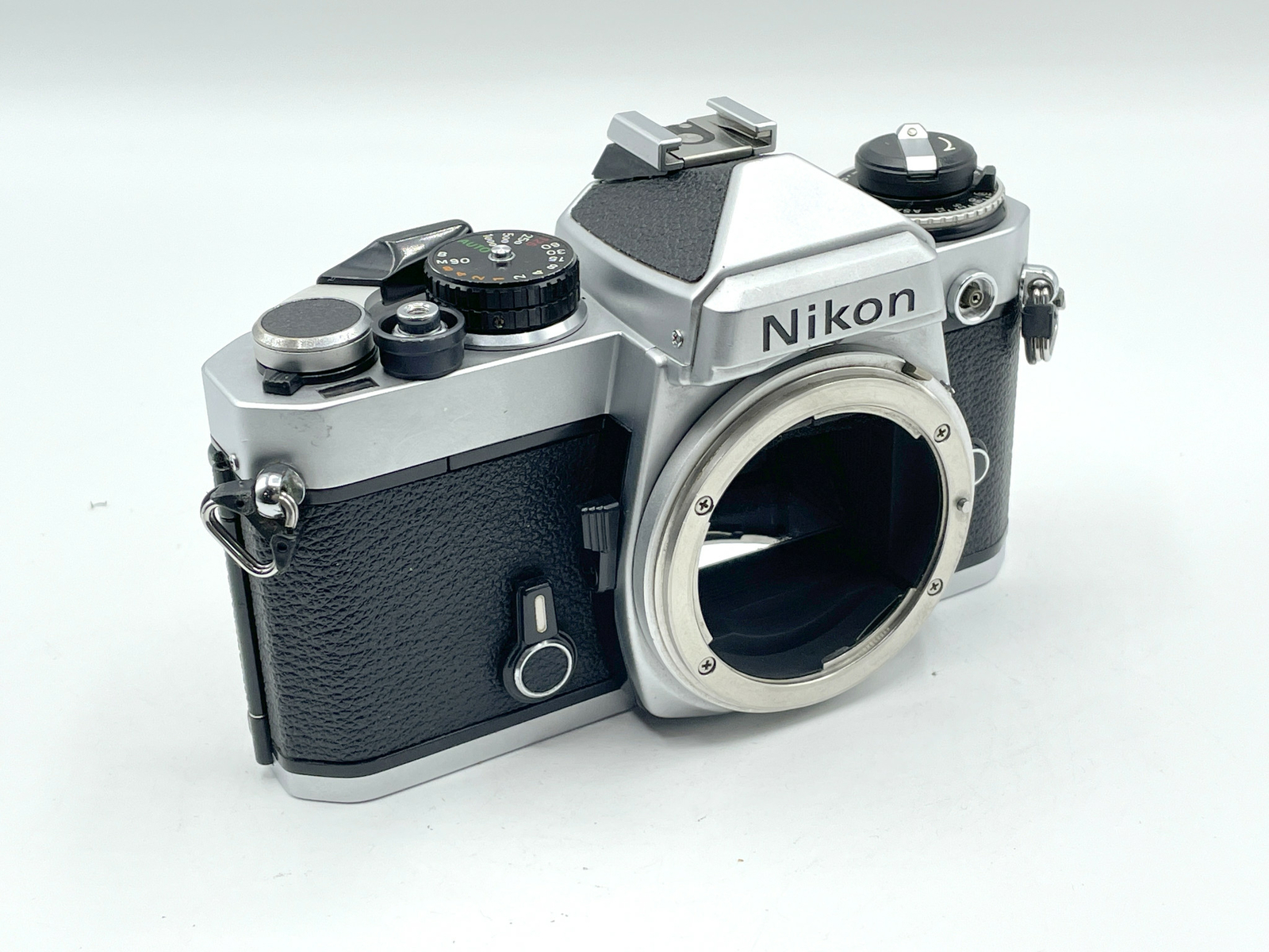Chrome Nikon FE SLR film camera; body only, lens is not included - Very ...