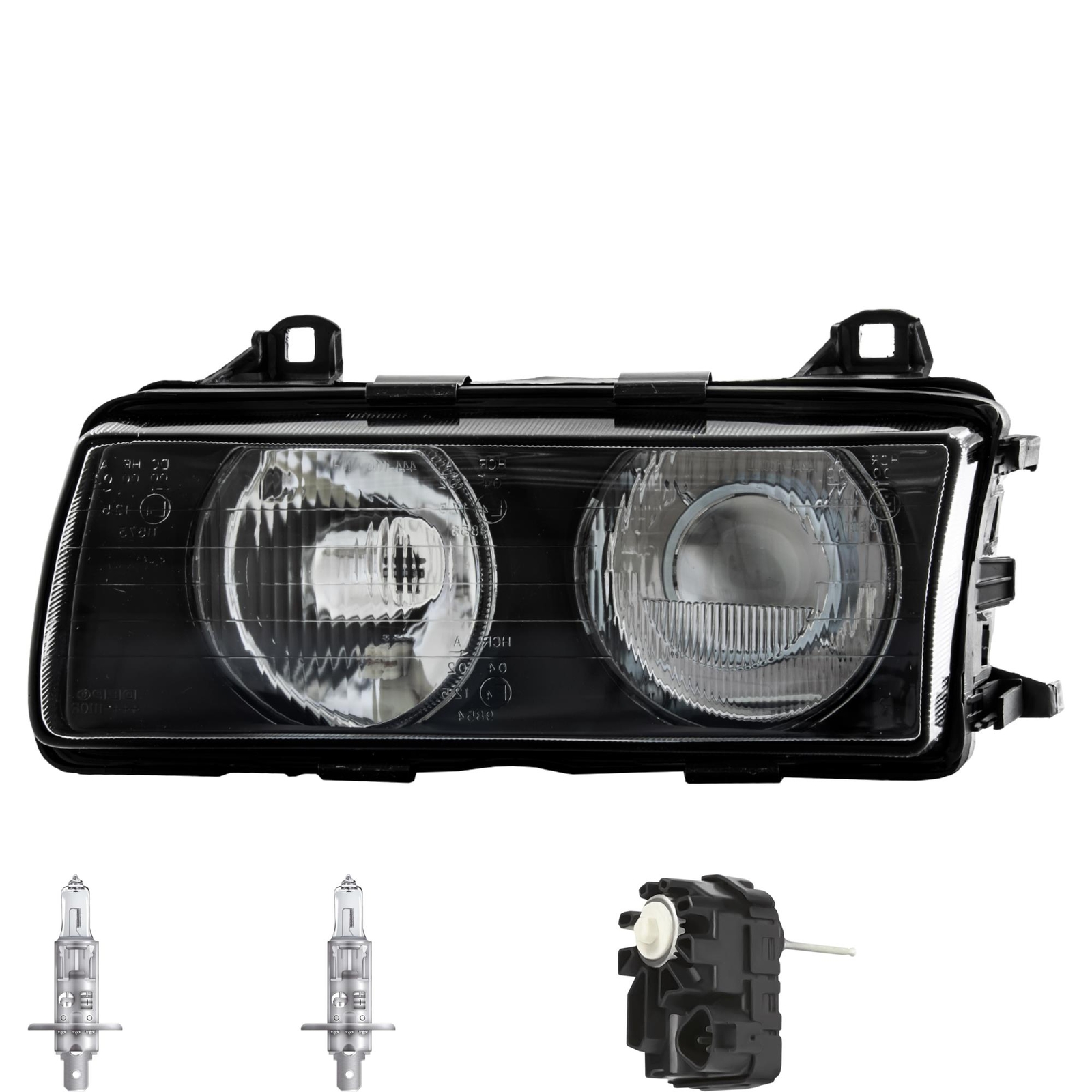 Scheinwerfer links für BMW 3er E36 Bj. 90-94 inkl. Osram H1+H1+Motor | eBay