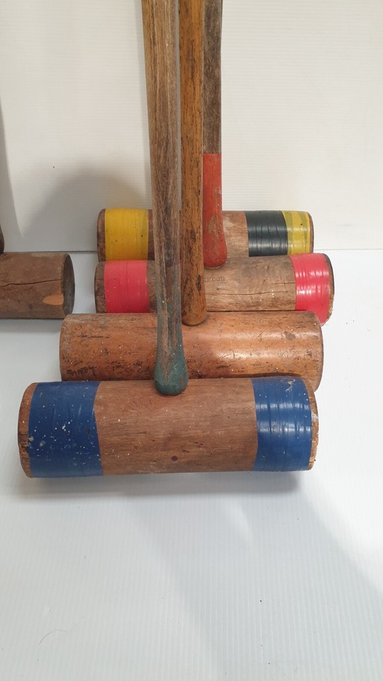 Vintage Croquet Bats x 4 & Mallet Used Good Condition (Z1) | eBay