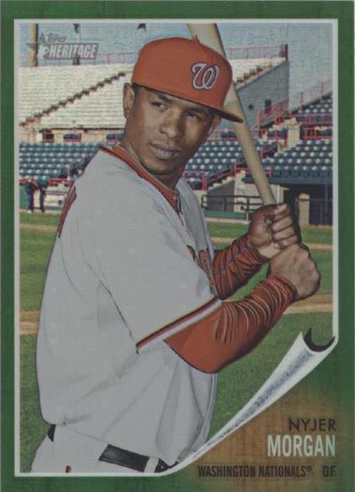 2011 Topps Heritage - Chrome Nyjer Morgan #C82 Green Refractor for sale ...