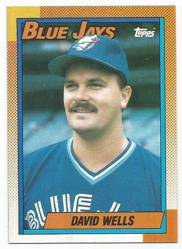 DAVID WELLS 1990 TOPPS CARD NEAR MINT+ CONDITION | eBay