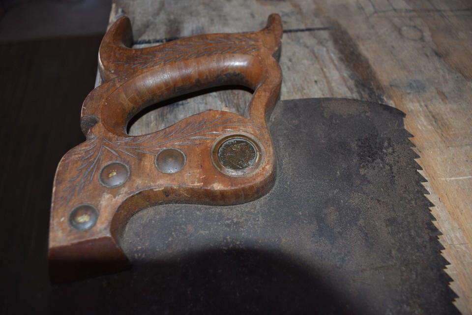 Vintage Repurpose Cross Cut Carpenters Saw, Warranted Superior 29 ...