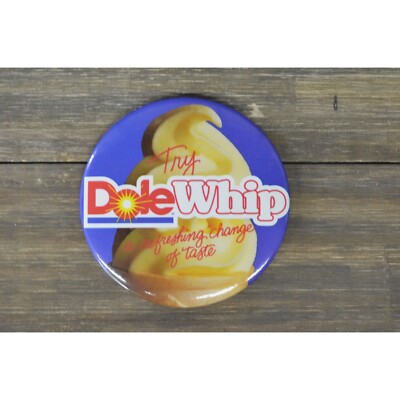 Vintage Dole Whip Button Pin Whipped Cream Employee Promo Gear | eBay