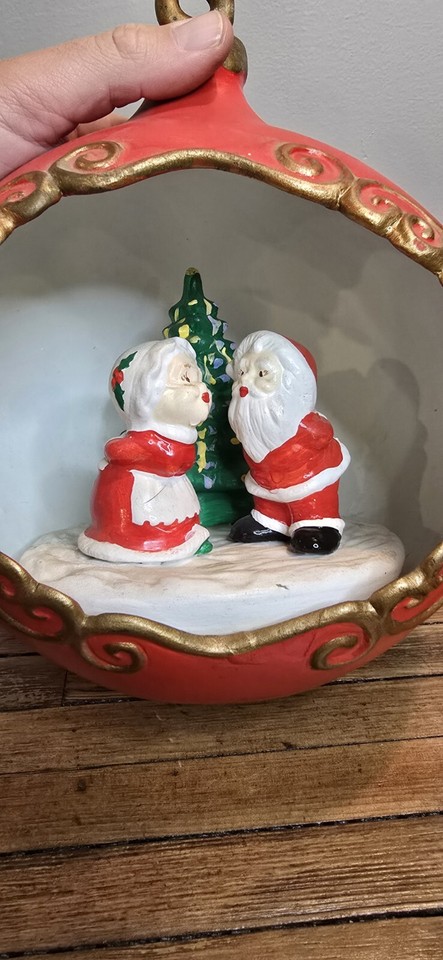 Gorgeous NOWELL’S MOLDS 1981 Ceramic Christmas Ornamet LARGE Santa ...