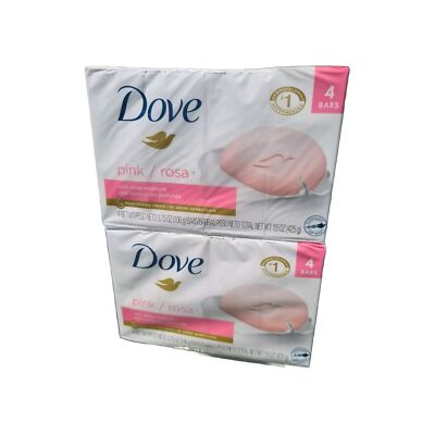 Dove PINK/ROSA Deep Moisture 4nt Wt 3.75 Oz(106g) Bar Soap 15oz (425g ...
