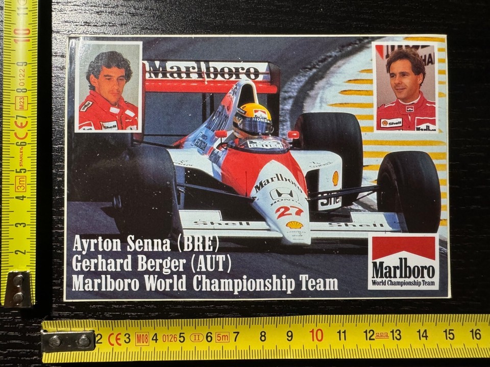 MARLBORO McLAREN F1 AYRTON SENNA BERGER 2 STICKERS AUTOCOLLANT ...