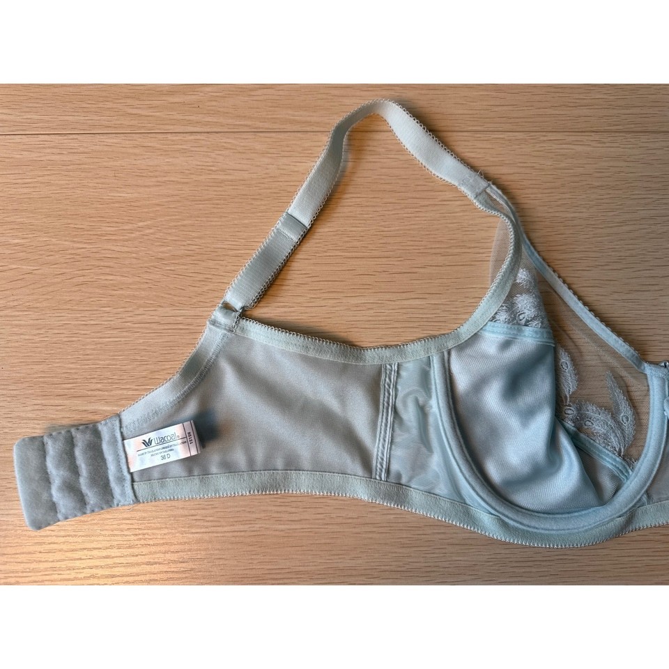 Wacoal Light Blue Lace Trim Full Coverage Bra Comfortable Support 36D 85121 | eBay
