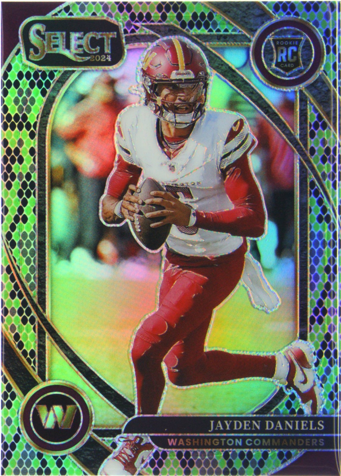 2024 Panini Select - Club Level Jayden Daniels #217 Green & Black ...
