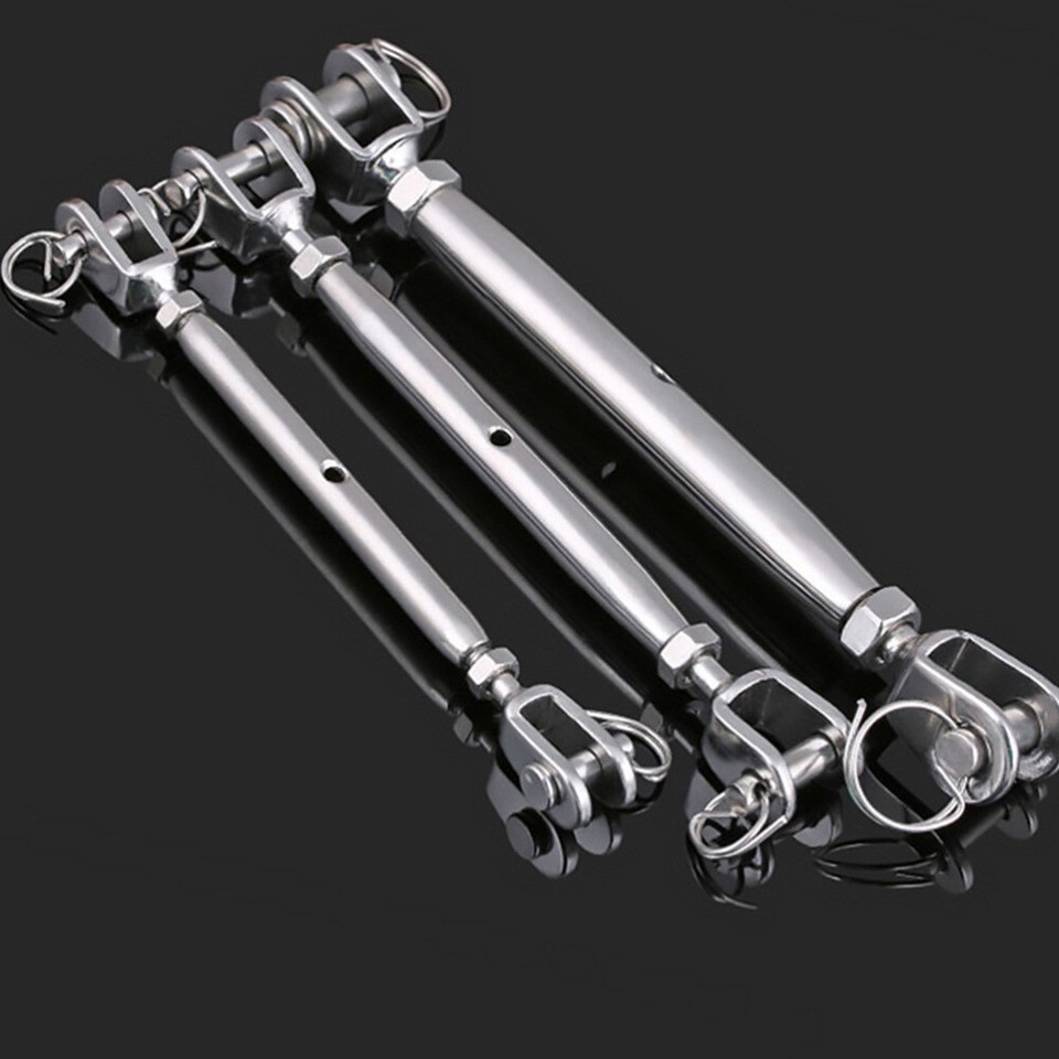 2 Pcs Steel Cable Tightener Closed Turnbuckle Bolts Rope Tensioner | eBay