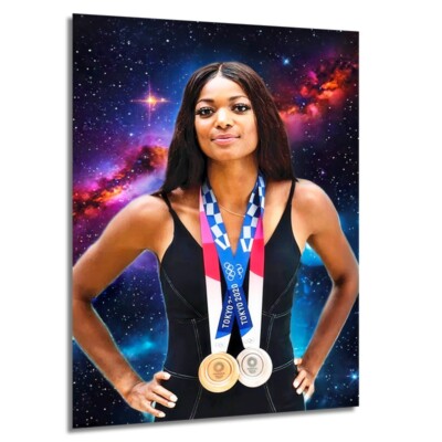 GABBY THOMAS Olympic Runner USA Diva Belles #3/7 ACEO Art Print Card by ...