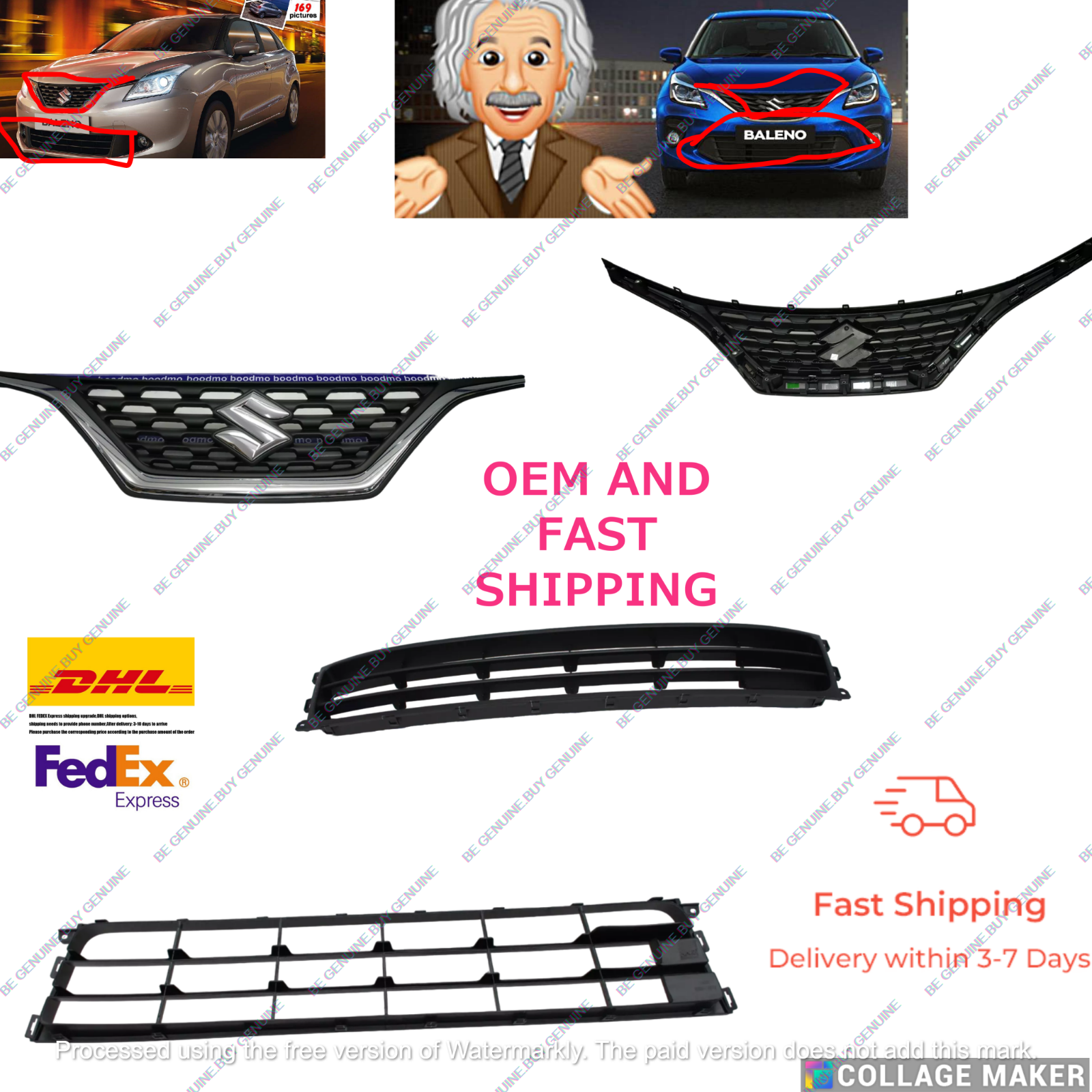 EUROPE SUZUKI BALENO GENUINE FRONT GRILL+LWR RADIATOR GRILL FIT FOR ...