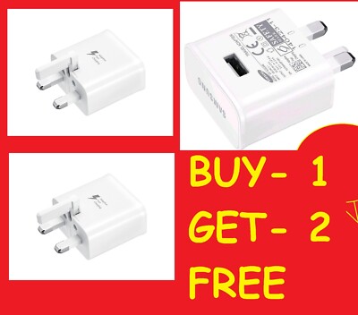 3 X Fast Charging Plug Micro USB Cable Charger for Samsung S6 S7 S5 ...