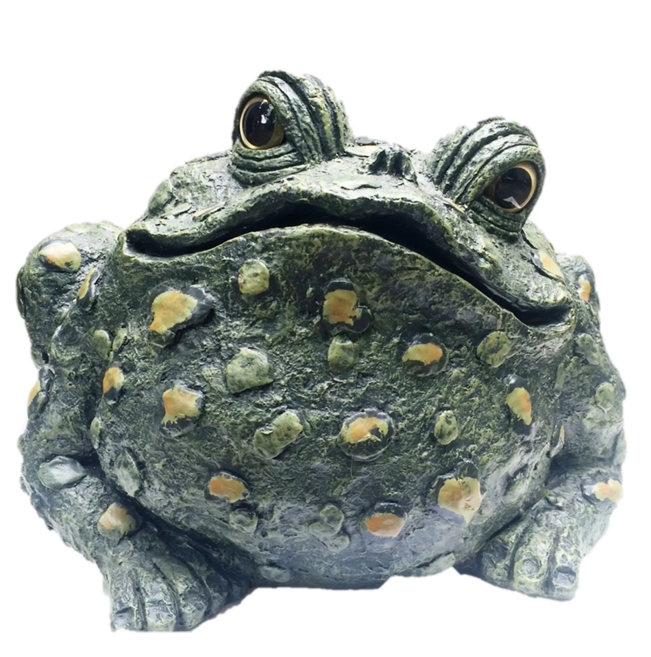 Toad Hollow Home Style Toad Garden Lawn Patio Frog Statue Natural Green ...