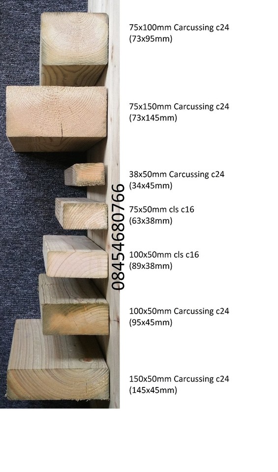 Planed 4 x 3 Timber C24 Structural 100x75mm BF220021 | eBay UK
