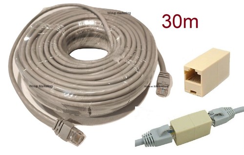 Ethernet Cable for Swann LAN Cat5e 30M cable with Extender Connector ...